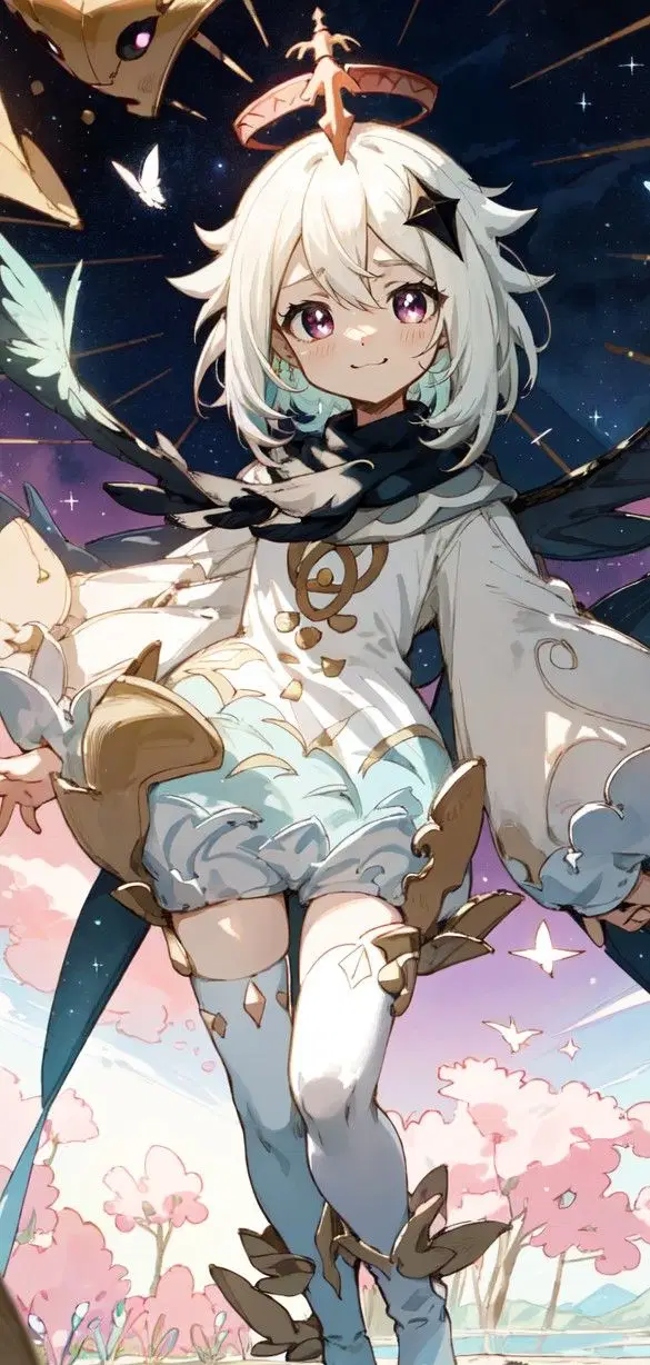 "What is it ? What is it ? Is it another Paimon ?" Paimon the celestial one - (AI generated ...