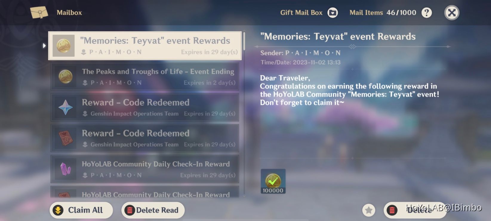 Event rewards ! Genshin Impact | HoYoLAB