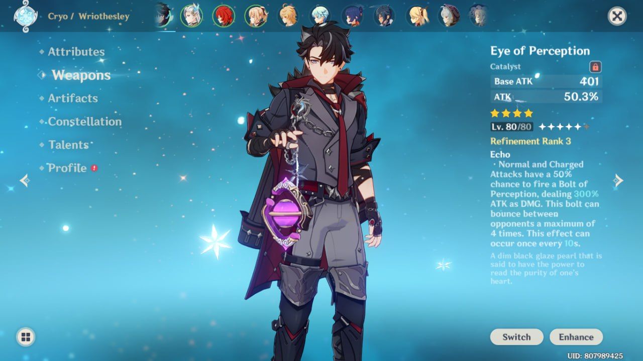 Wriothesley 4 star weapon recommendations Genshin Impact | HoYoLAB