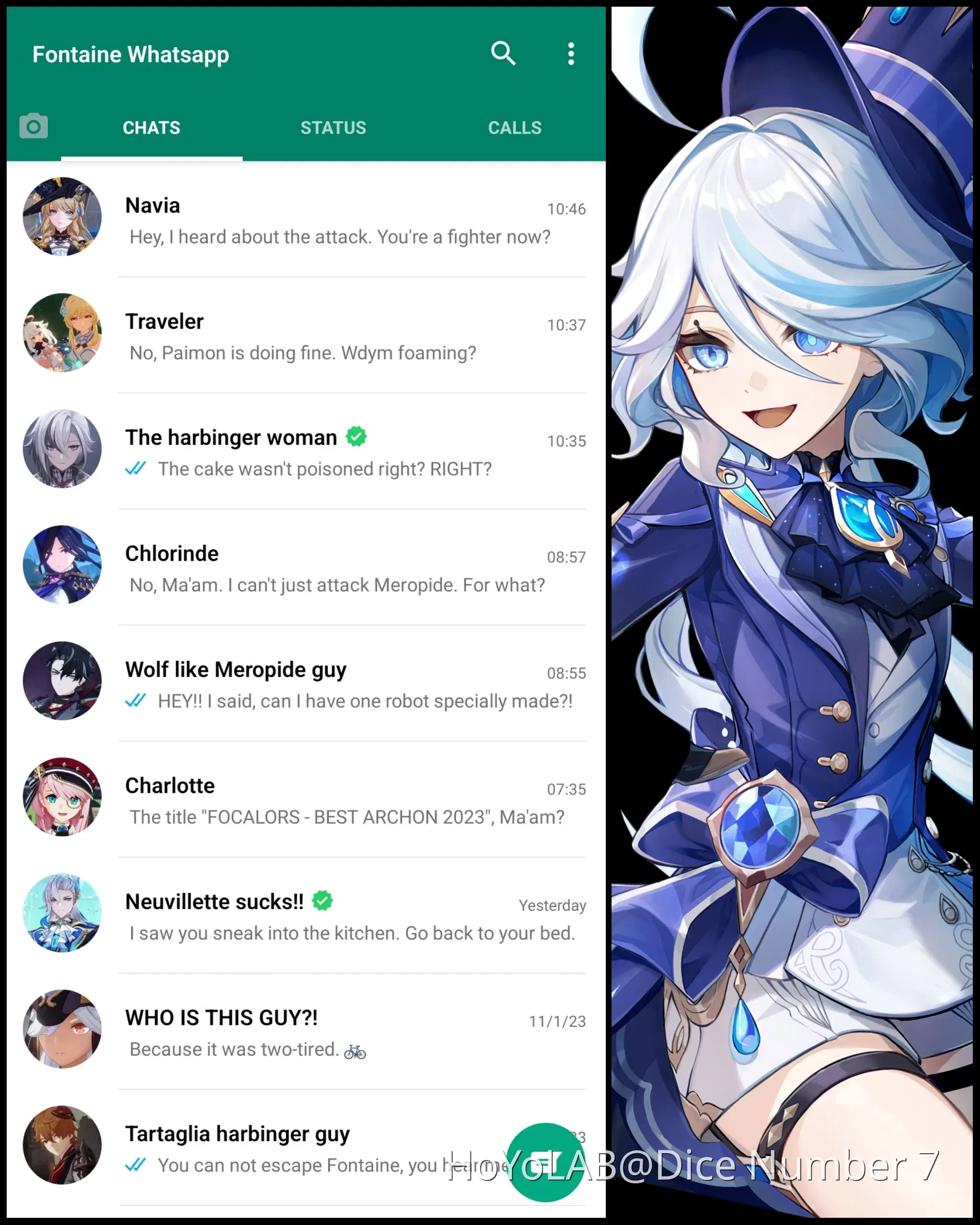 🌀 POV: YOU OPENED FURINA'S PHONE 🌀 Genshin Impact | HoYoLAB