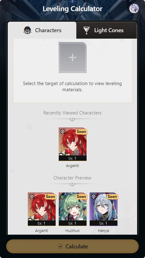 The Leveling Calculator has been updated! Know what materials the ...