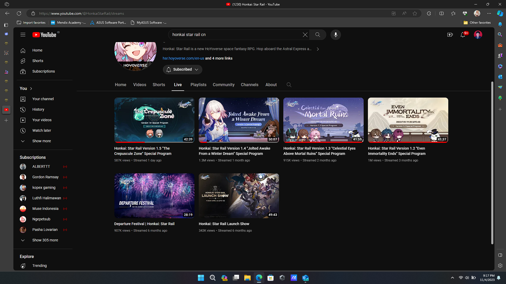 The differences between all livestream in EN, JP, CN, and KR. Honkai ...