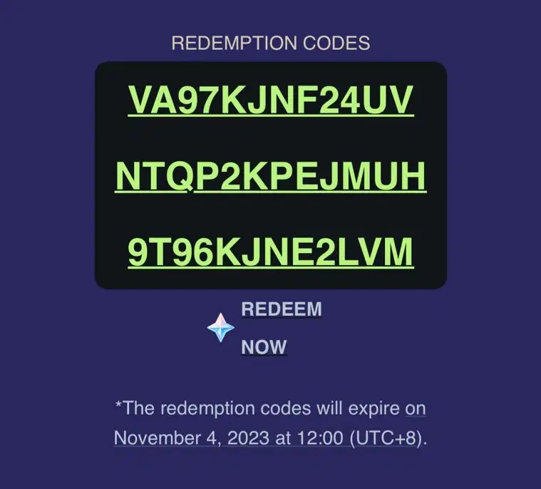 November 3 Genshin Redeem Codes Genshin Impact | HoYoLAB
