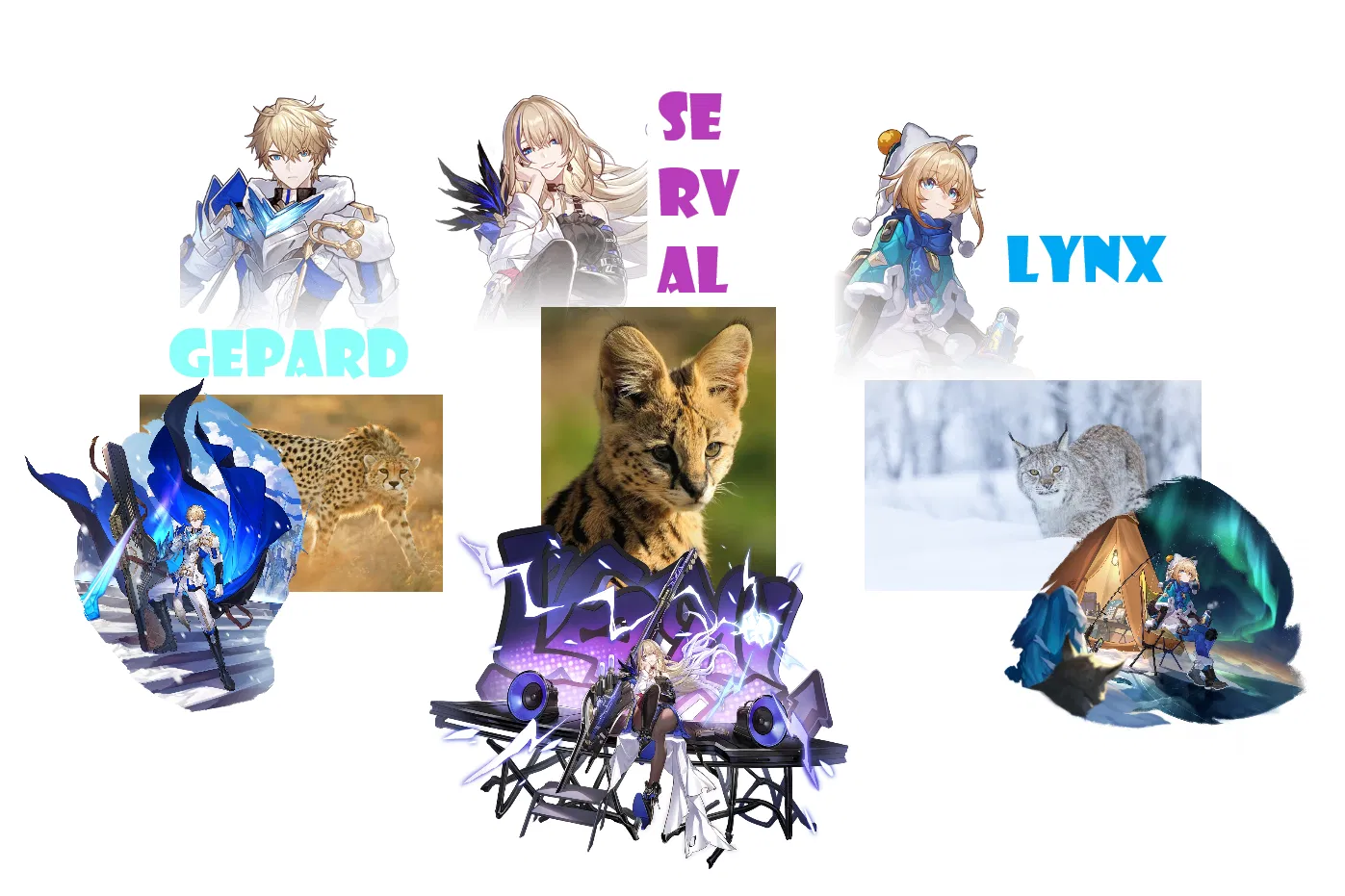 Gepard, Serval and Lynx Honkai: Star Rail | HoYoLAB