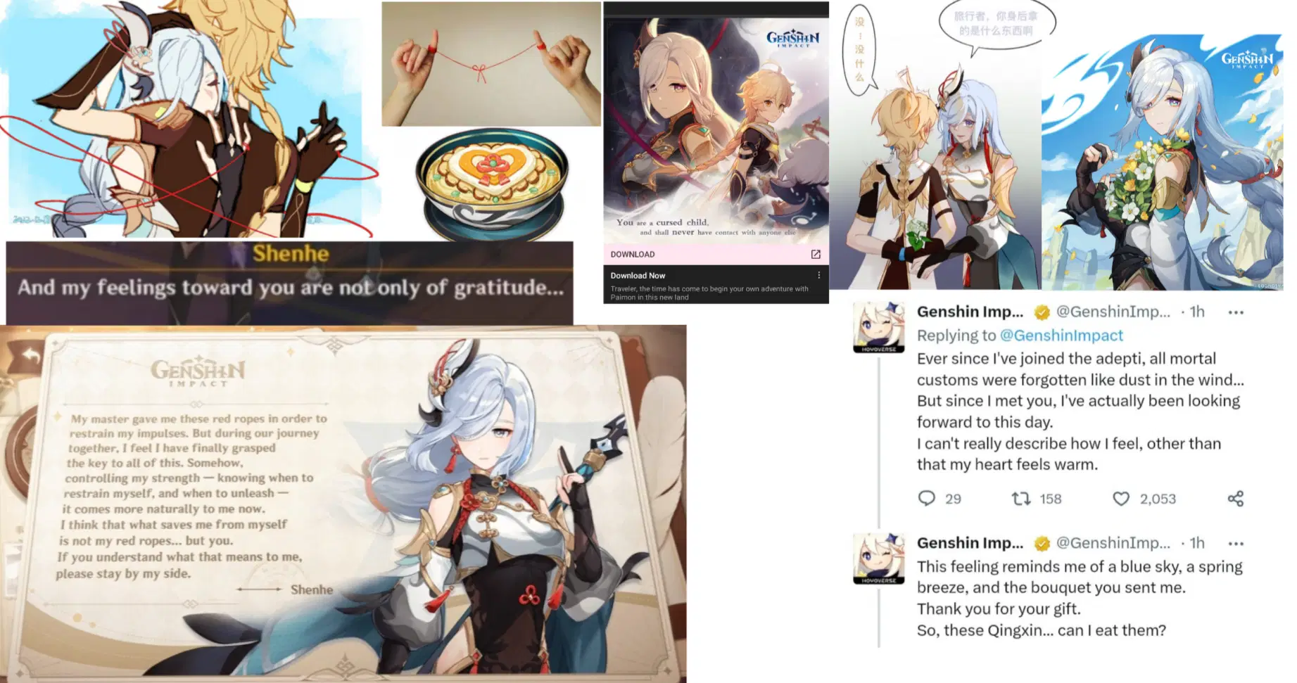 Shenhe x Aether ship #Shenther 💛🤍 Genshin Impact | HoYoLAB