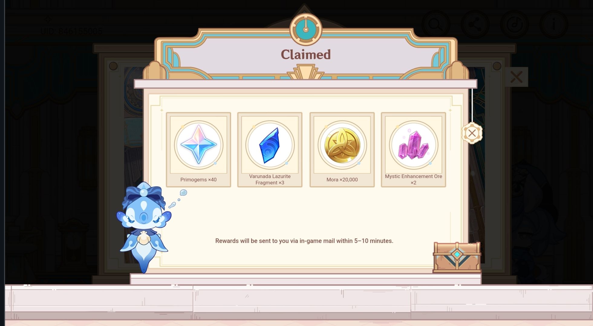 New !! 40x primogem furina ace Detective Web Event 🩵💙 answer below 👇 ...