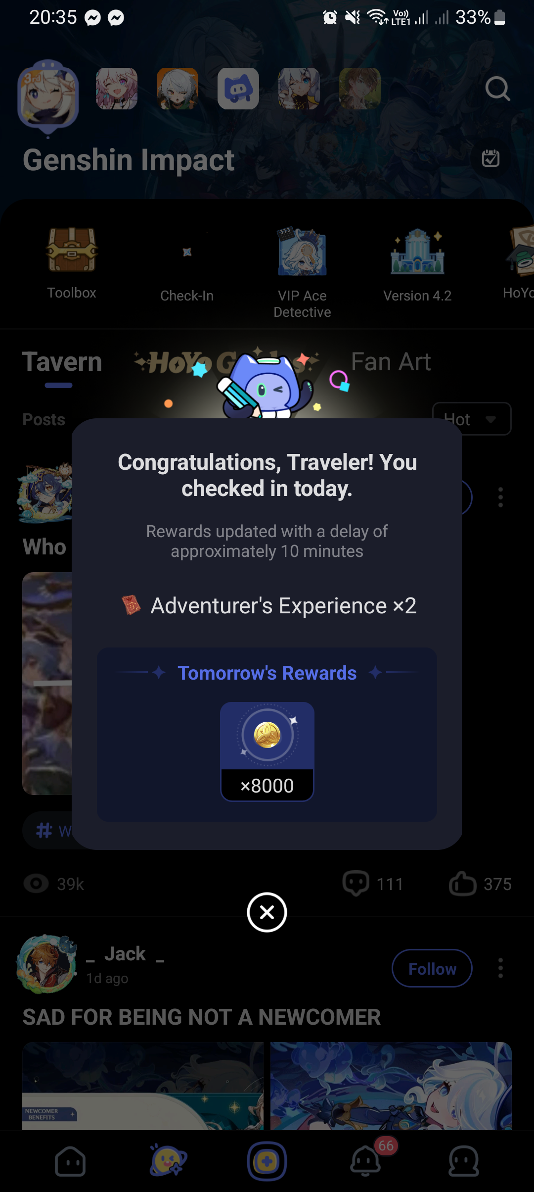 Day 6 of November Daily Hoyolab Login Genshin Impact | HoYoLAB