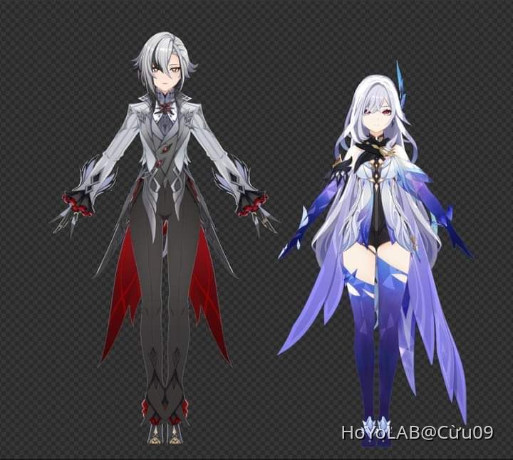 Skirk's model compared to Arlecchino Master is small but his legs are ...