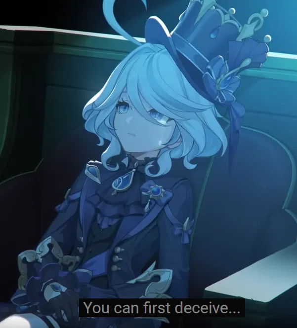 "Furina: Member of the Cast" - Furina character teaser analysis Genshin ...