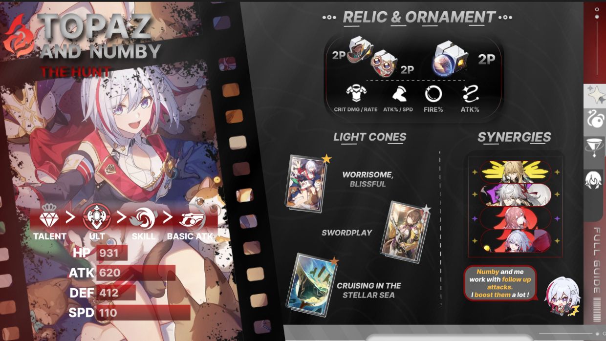 Everything about : Topaz and Numby | Character Guide / Build | Honkai: Star Rail 1.4 Honkai ...