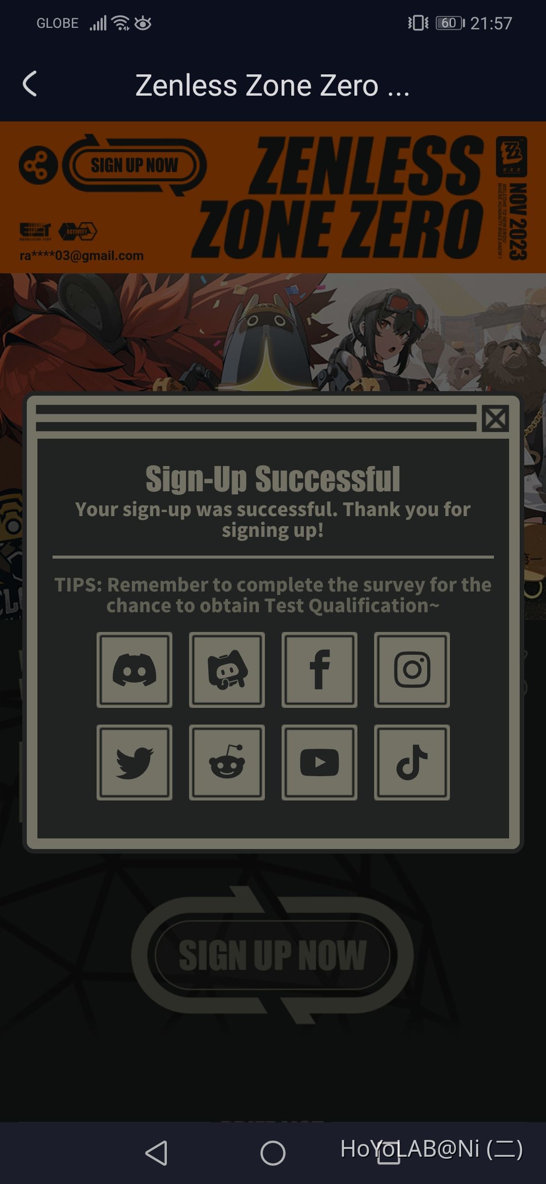 ZZZ Sign Up! Zenless Zone Zero | HoYoLAB