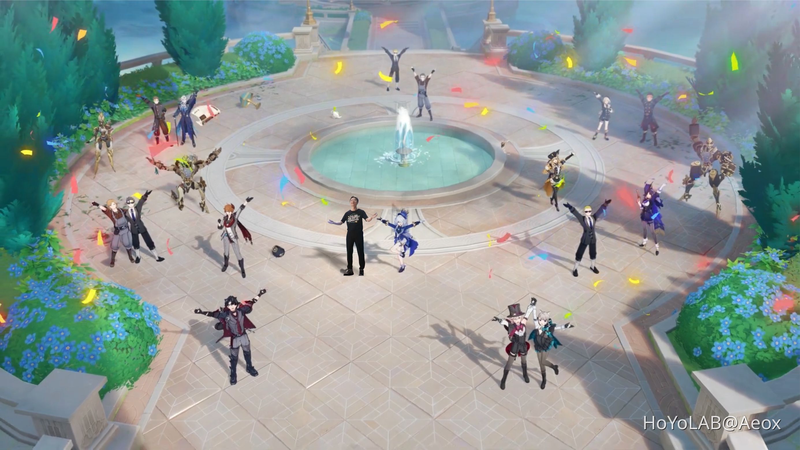 Look closely guys!!! Dawei is at the party too. Genshin Impact | HoYoLAB