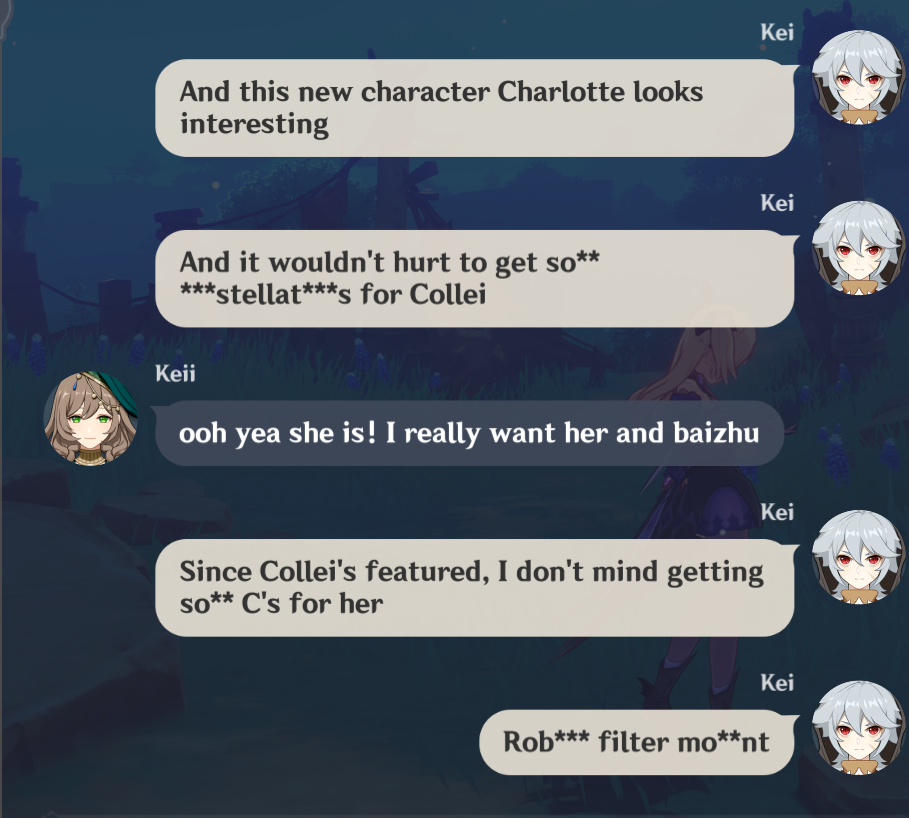 Roblox Chat Filter Moment Genshin Impact | HoYoLAB