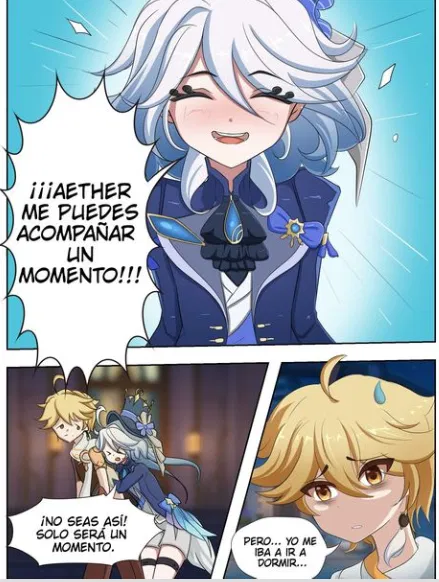 Furina pasando tiempo con el viajero Genshin Impact | HoYoLAB