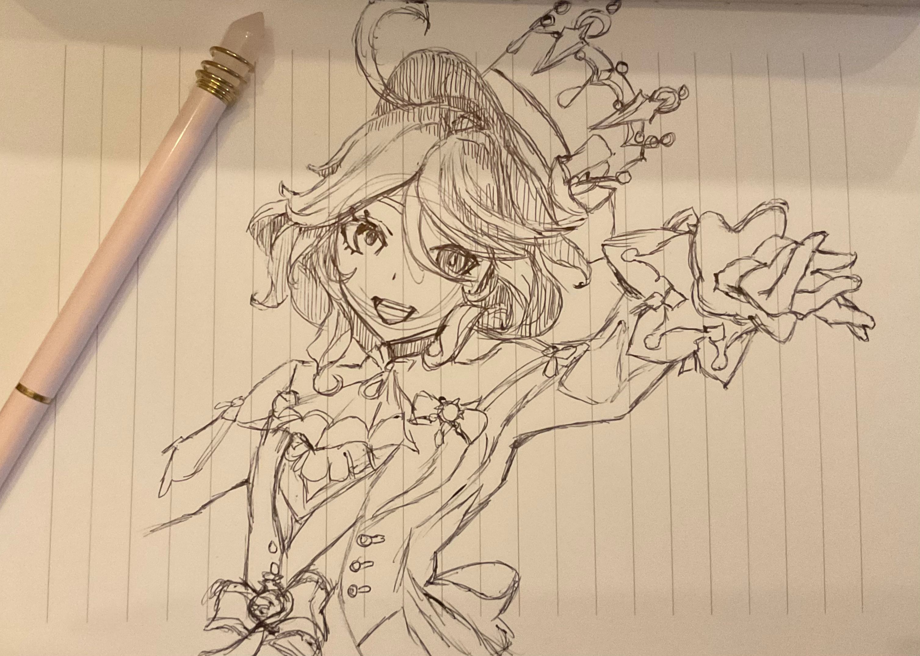 Furina Sketch in Pen! Genshin Impact | HoYoLAB