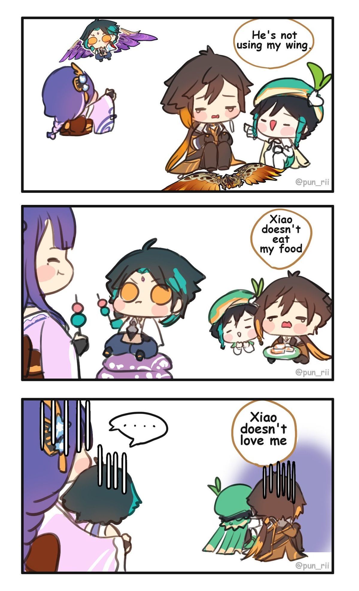 How could he do this to zhongli😞 (Cr: pun_rii) Genshin Impact | HoYoLAB