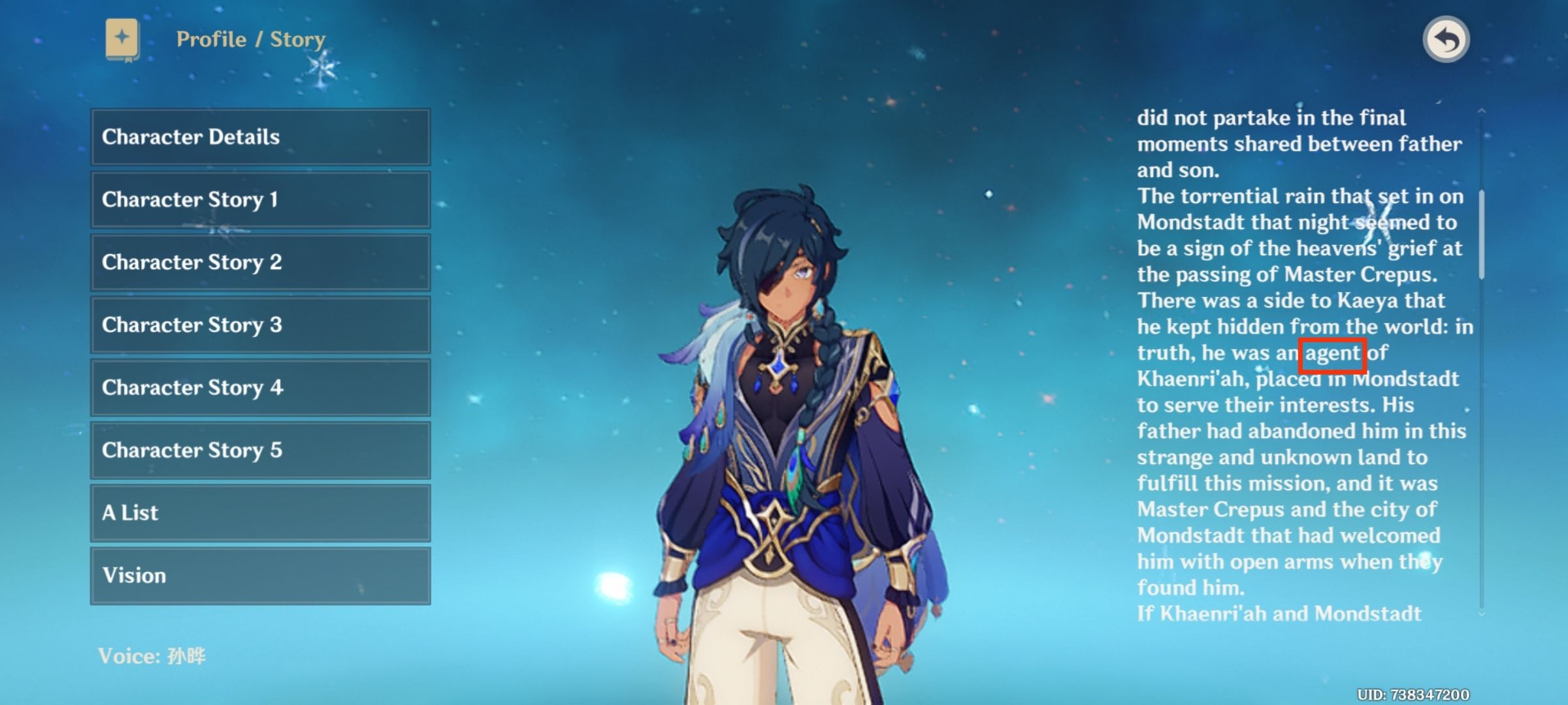 Unlocking Kaeya part 1: "In this war not even a single pawn can be ...