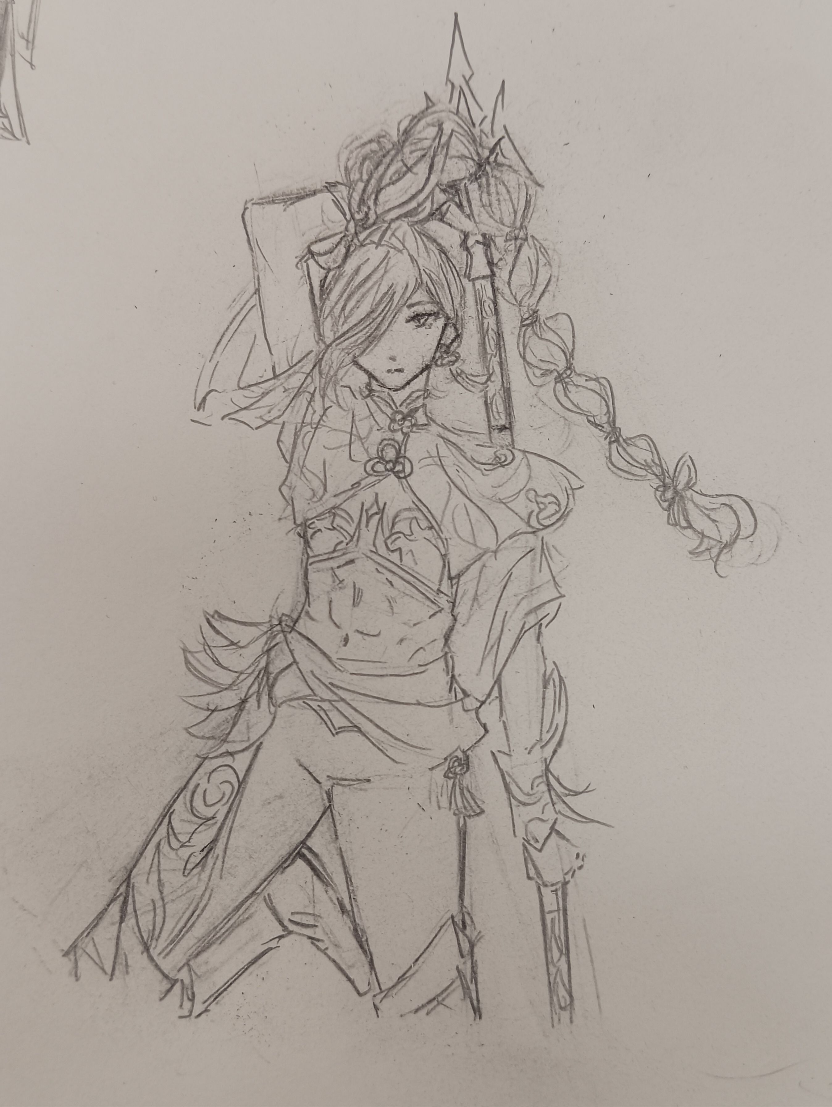 Shenhe genderbend sketch Genshin Impact | HoYoLAB