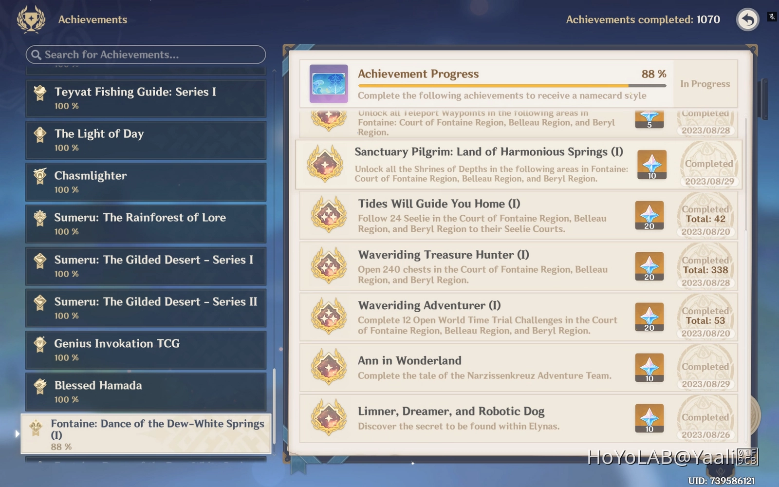 Personal stats of 4.1 and sharing some pictures Genshin Impact | HoYoLAB