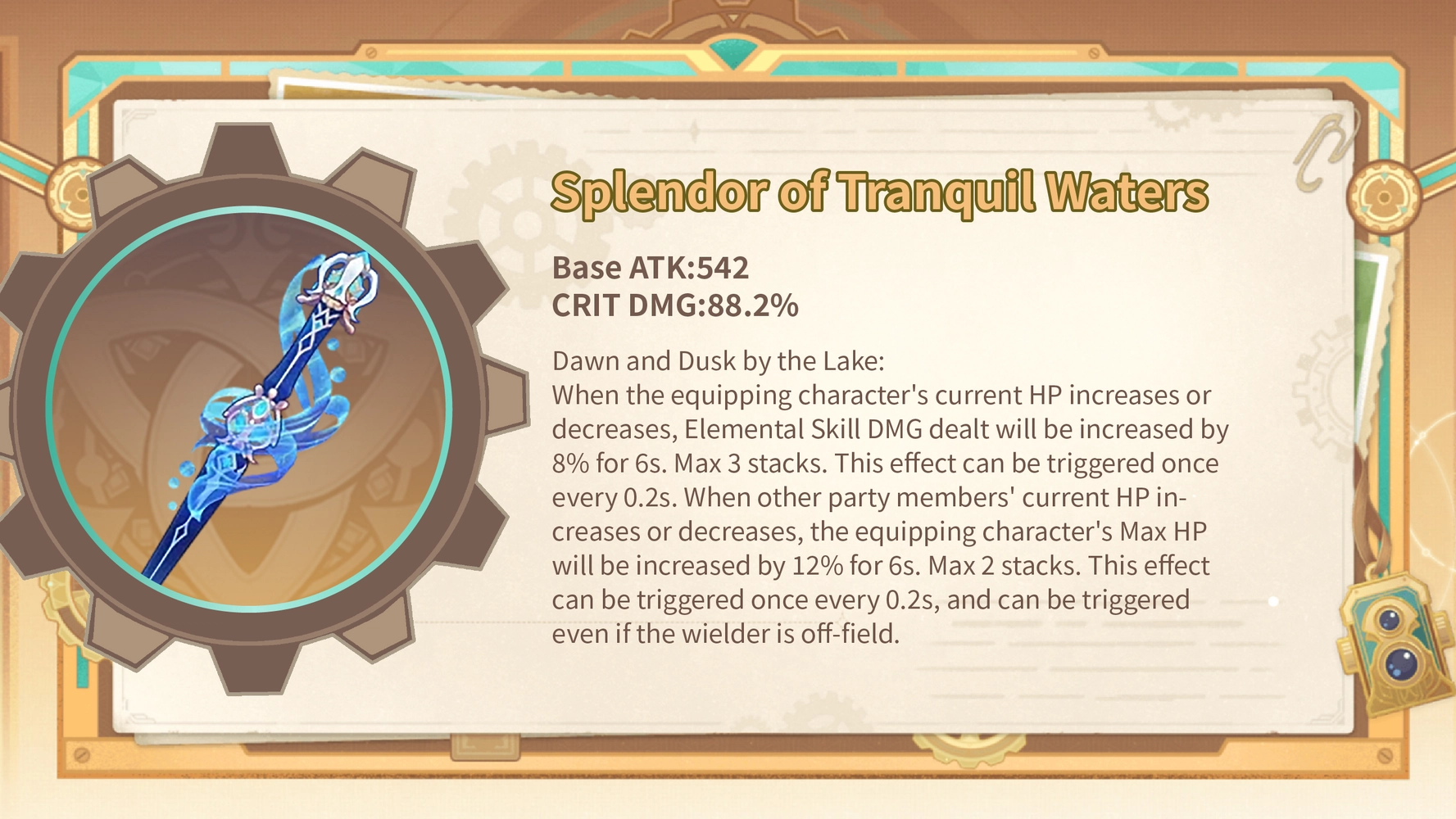 [V4.2] Furina Signature Weapon [Splendor of Tranquil Waters] | Effects ...