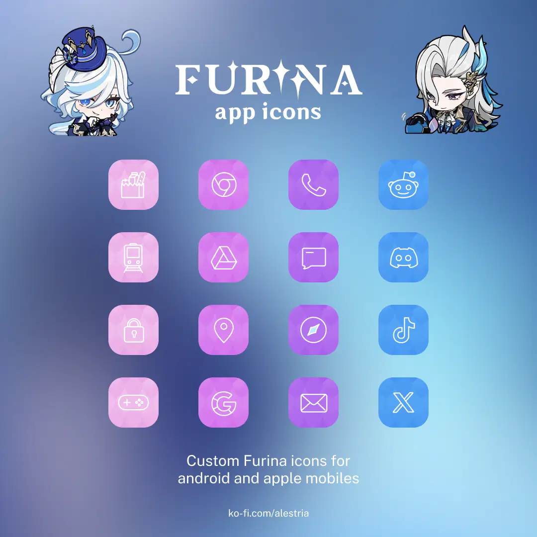 Custom Furina app icons Genshin Impact | HoYoLAB