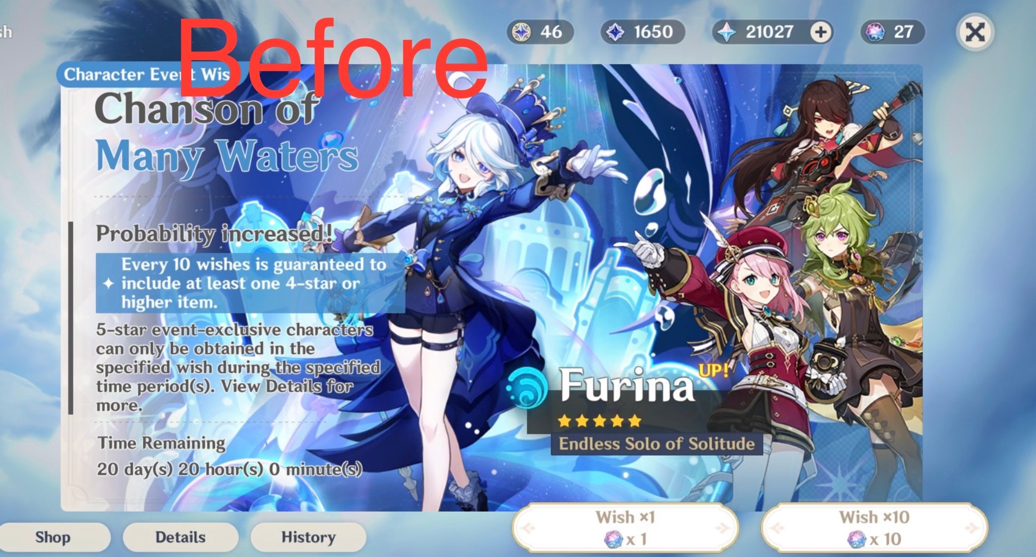 Before vs After Furina Pulling Genshin Impact | HoYoLAB