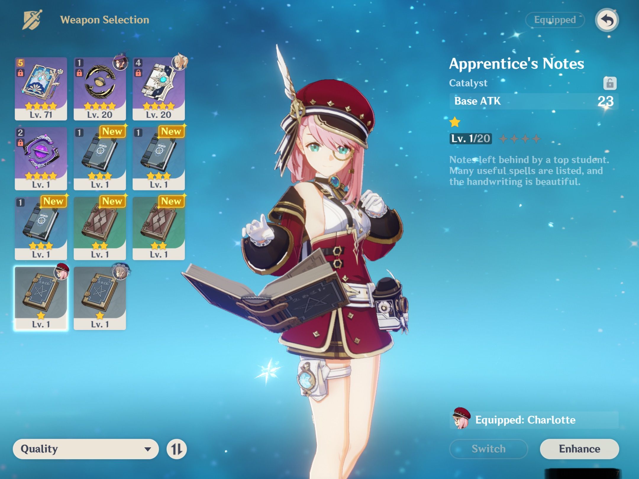 Which weapon would be best for my charlotte? Genshin Impact | HoYoLAB
