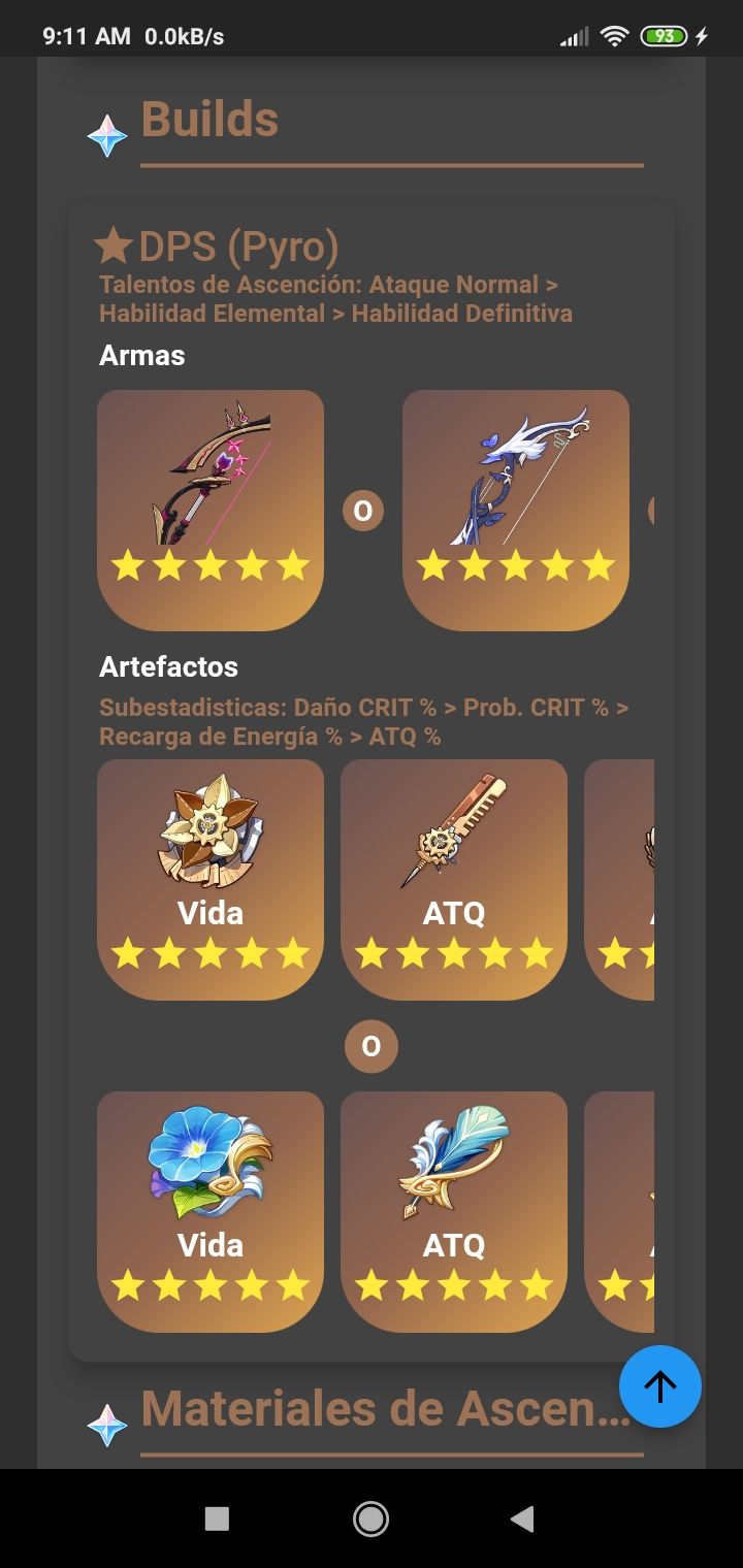 Gui de buildeo de Lyney (armas, artefactos y materiales deascensión ...
