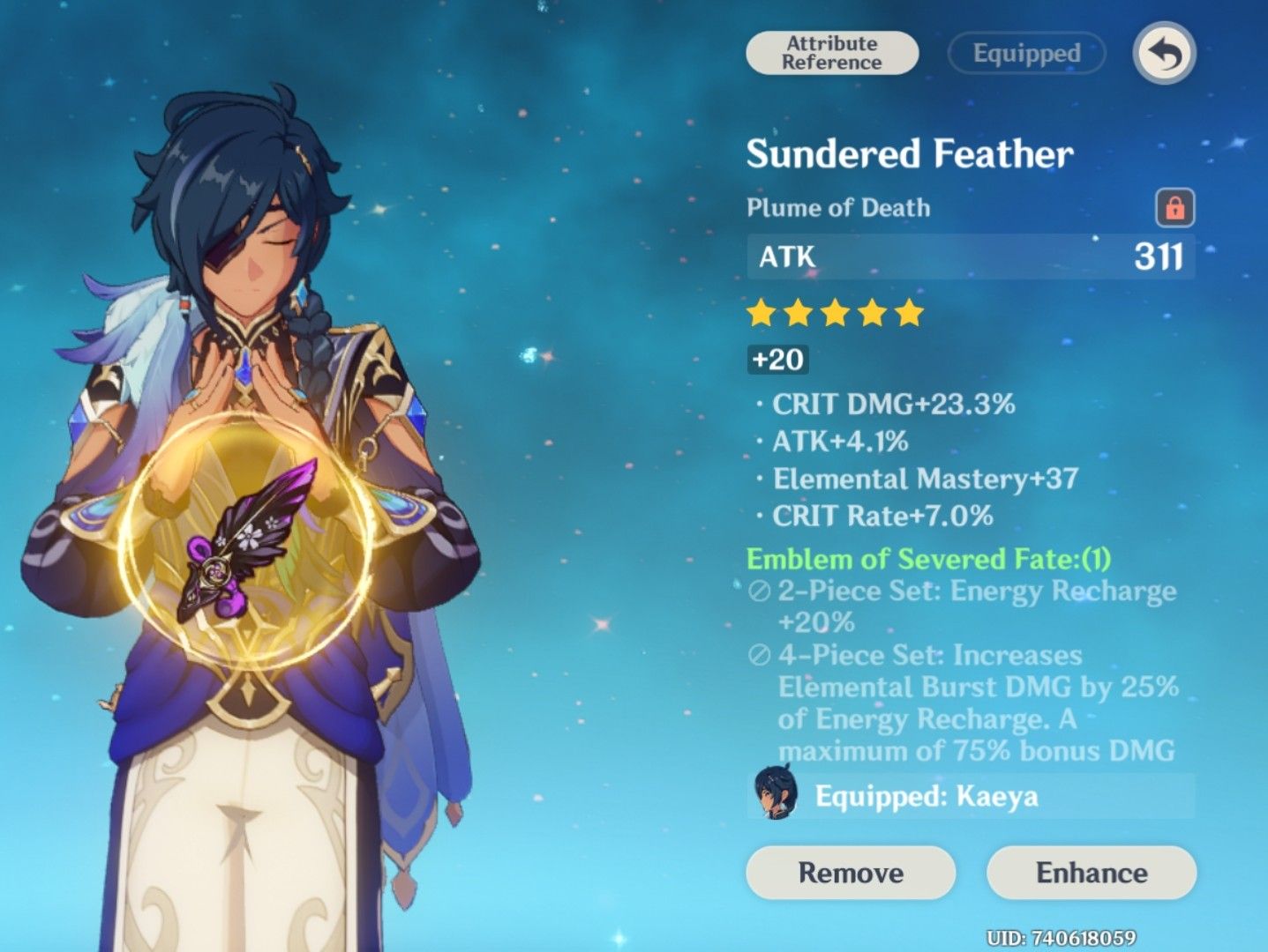 19 days until my awaited day + upgrade for my Kaeya Genshin Impact ...