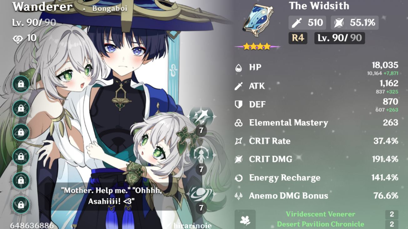 Wanderer's Letter To Mother, 9 November 2023 Genshin Impact | HoYoLAB