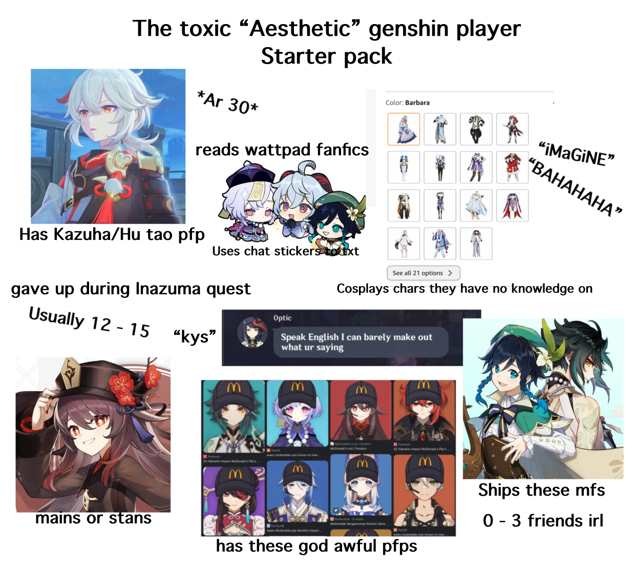 Toxic poser starter pack (Genshin edition) Genshin Impact | HoYoLAB