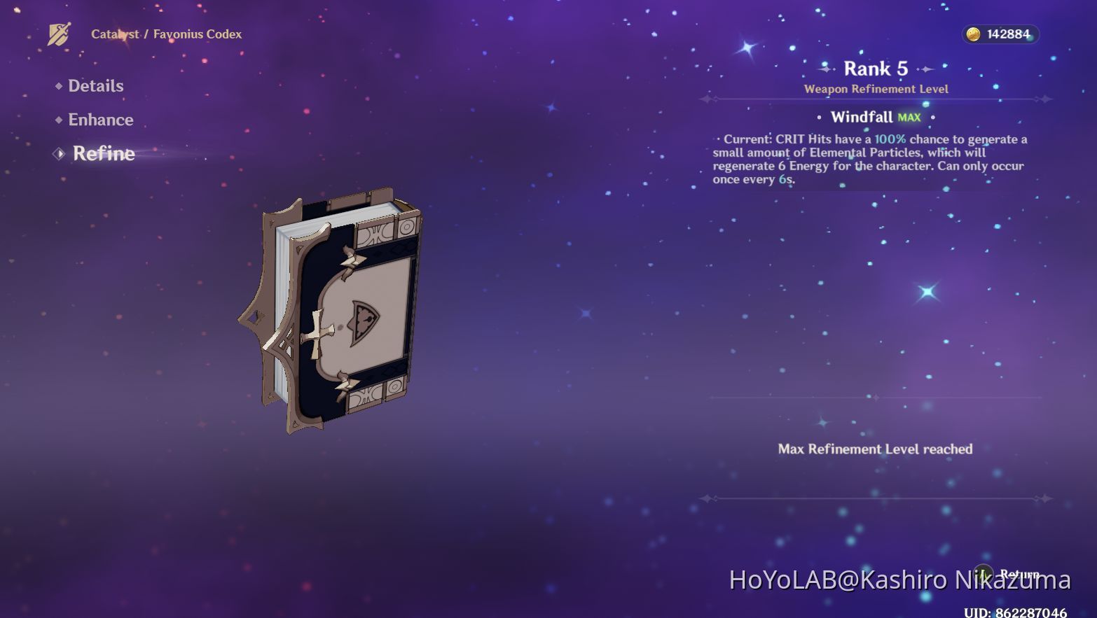 FINAL REFINEMENT FOR CATALYST SUPPORT ENERGY RECHARGE WEAPON Genshin Impact | HoYoLAB