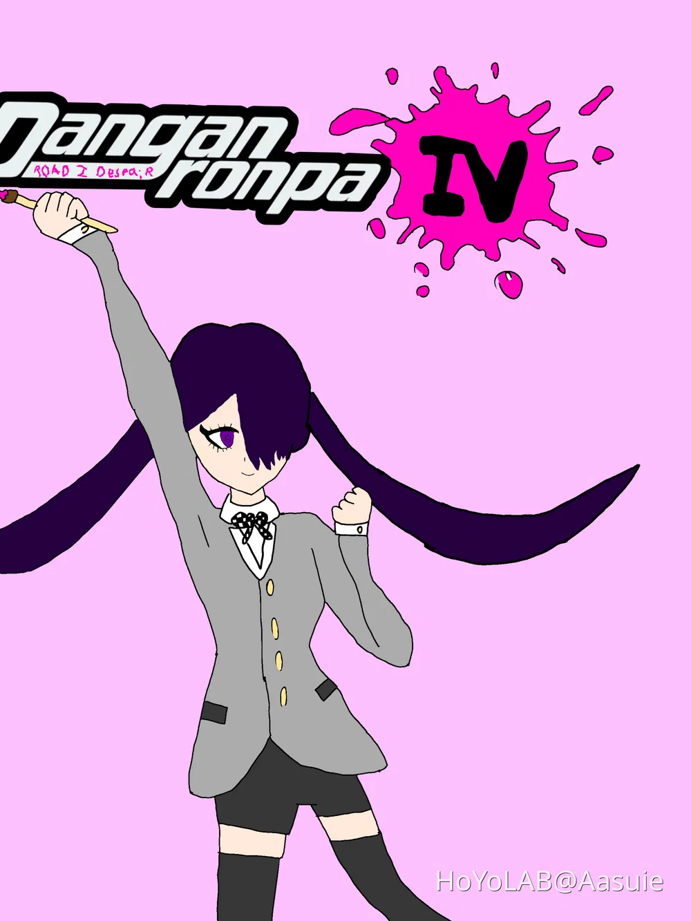 My danganronpa concept on digital art :D! (W/ colors) | HoYoLAB