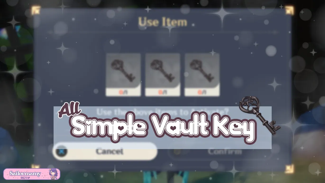 All Simple Vault Key Genshin Impact Genshin Impact | HoYoLAB