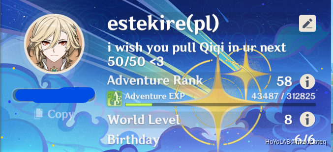 you see my bio, your blessed by her Genshin Impact | HoYoLAB