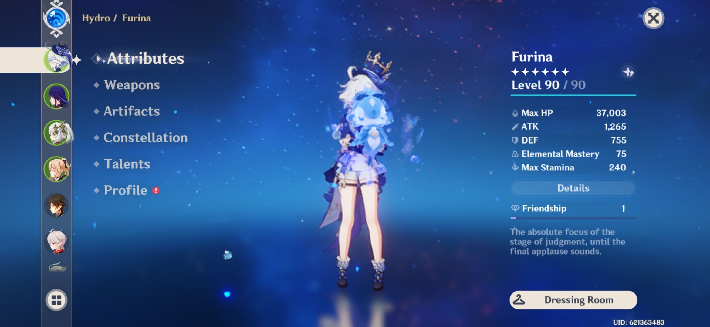 My Furina build (for now) what's your take Genshin Impact | HoYoLAB