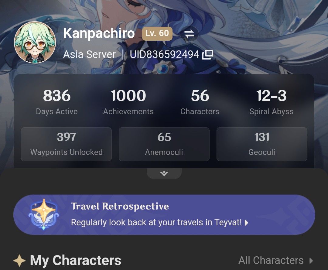 Another personal AR 60 checklist done ️ Genshin Impact | HoYoLAB