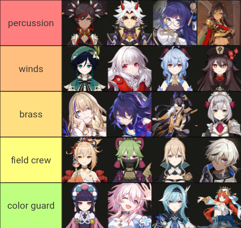 HSR and Genshin Characters in marching band Genshin Impact | HoYoLAB