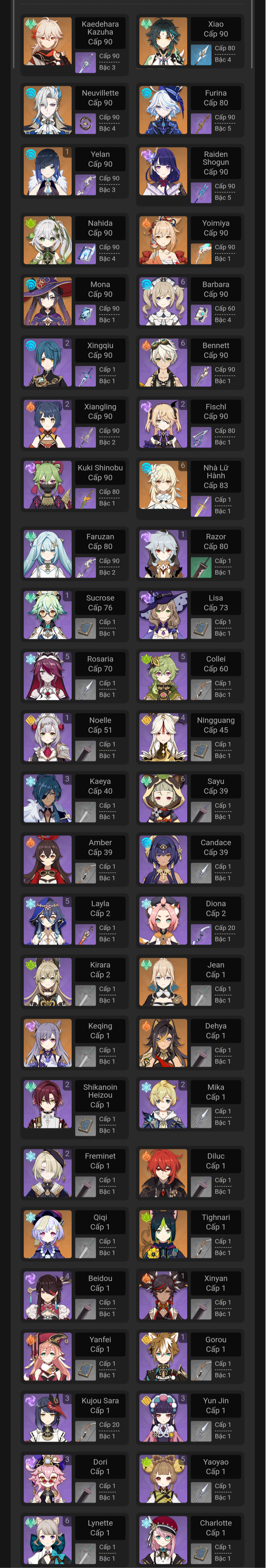 Acc f2p thì nên roll Alhaitham hay Ayaka v mn?? Đắn đo quá vì cả 2 nv ...
