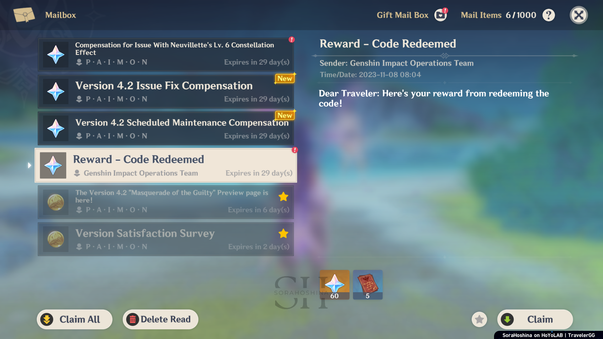 1 Old & 1 new Redemption Codes | Genshin Impact 4.2 Genshin Impact ...