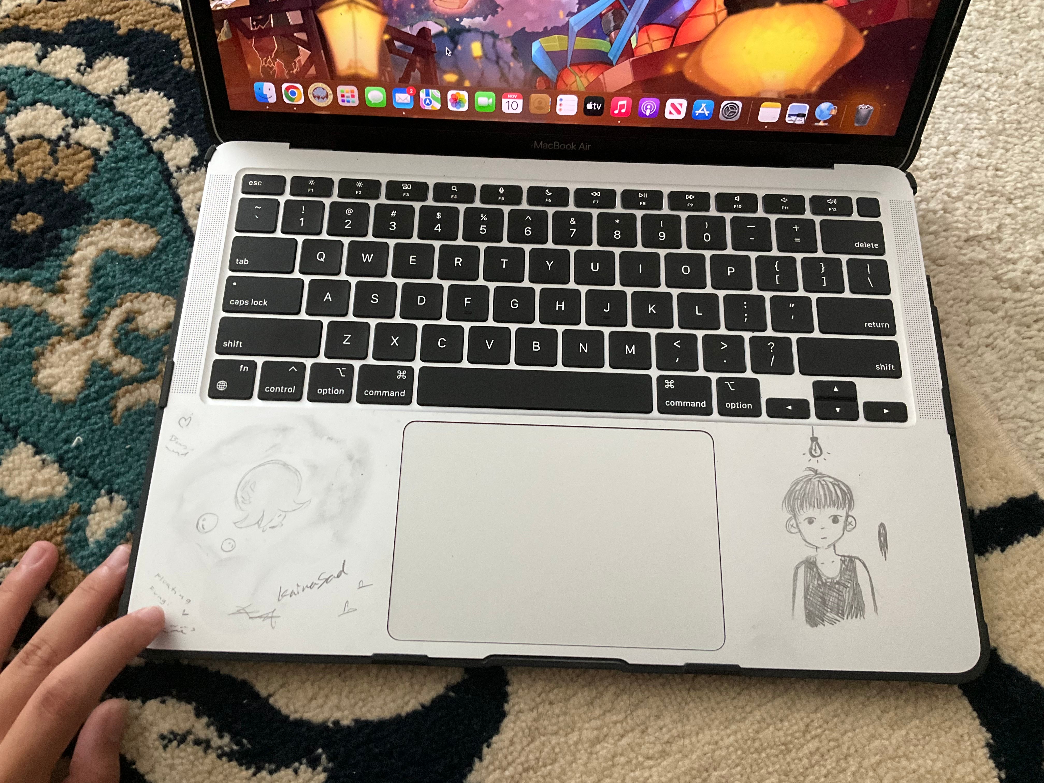 So my friend started drawing on their laptop and I tried it… | HoYoLAB