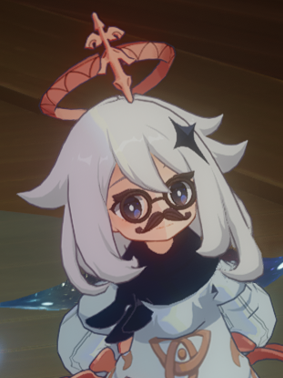 Paimon with moustache glasses Genshin Impact | HoYoLAB