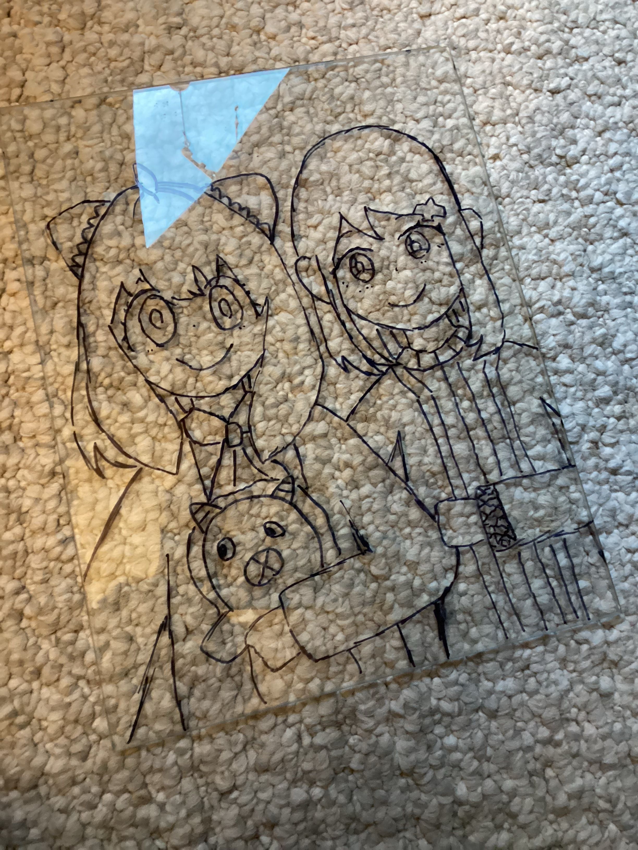 Working on Spy X Family glass painting! | HoYoLAB