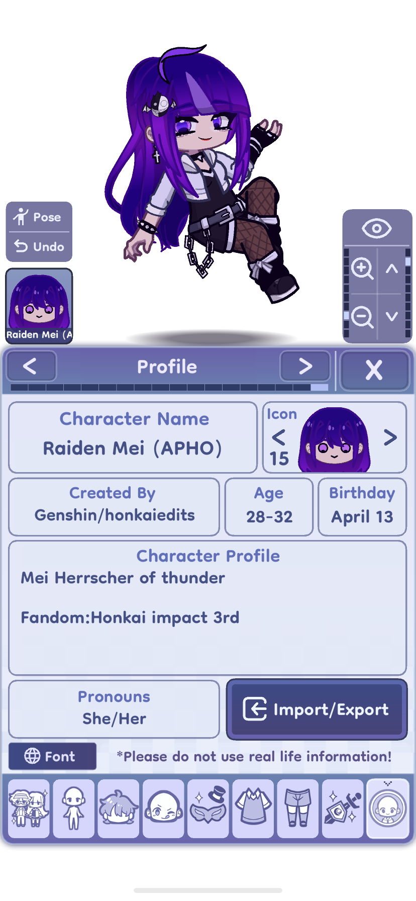 Raiden Mei (APHO) Gacha Life 2 Honkai Impact 3rd | HoYoLAB