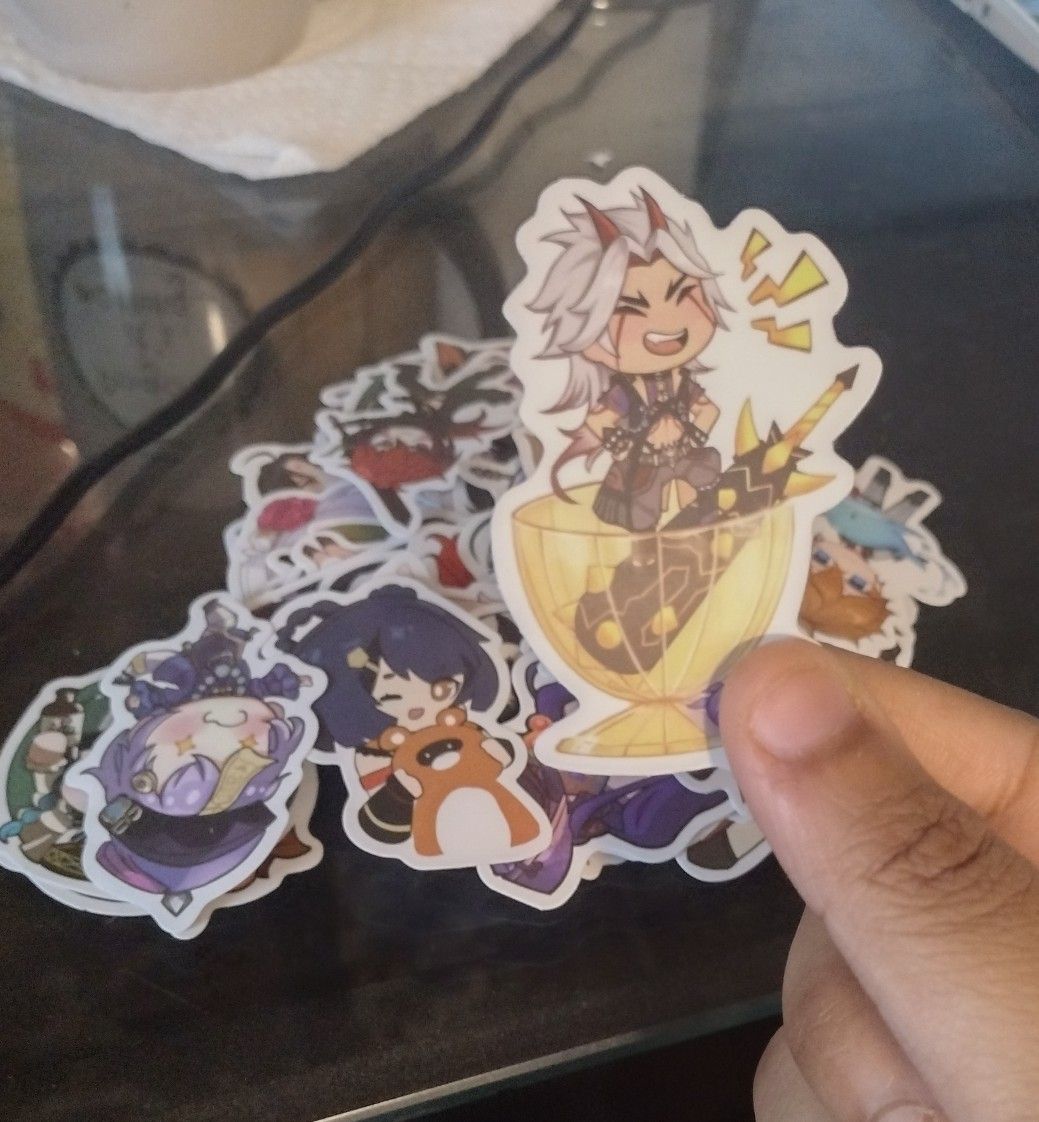 y'all, this was the only Itto sticker in this pack. Genshin Impact ...