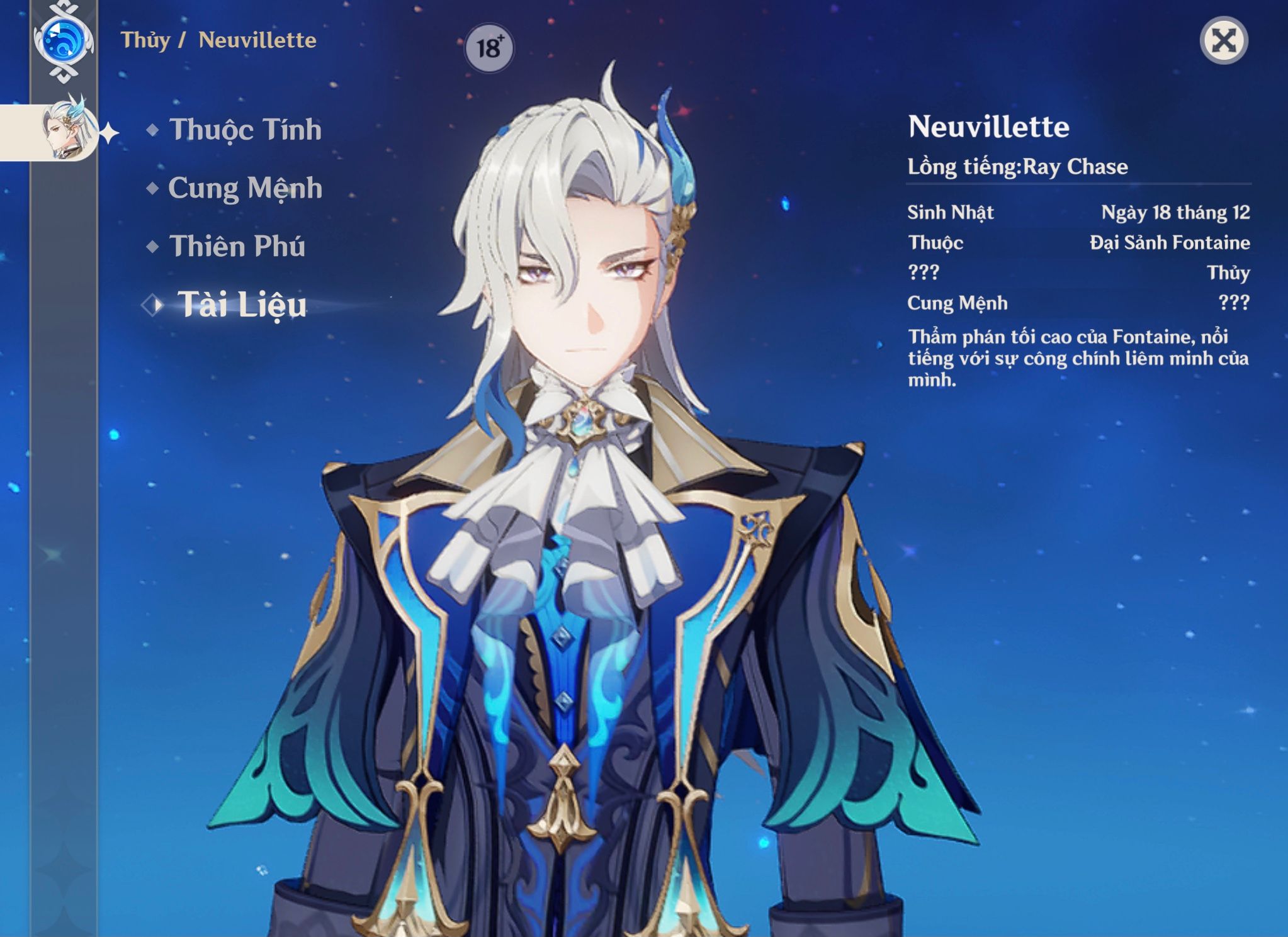 neuvillette là nhân vật độc nhất của Game không có vision hay Gnosis mà ...