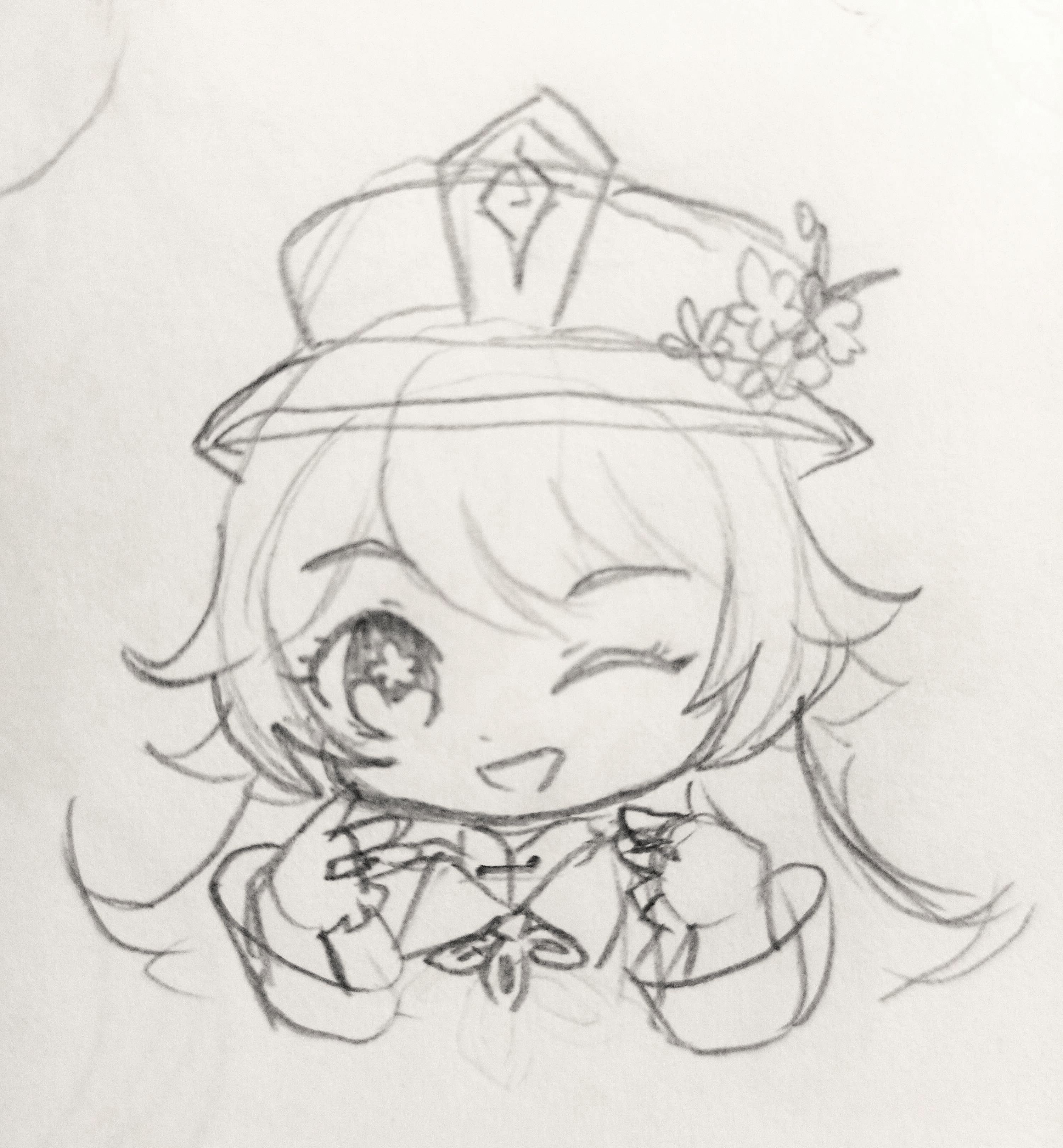 Hu Tao sketch Genshin Impact | HoYoLAB