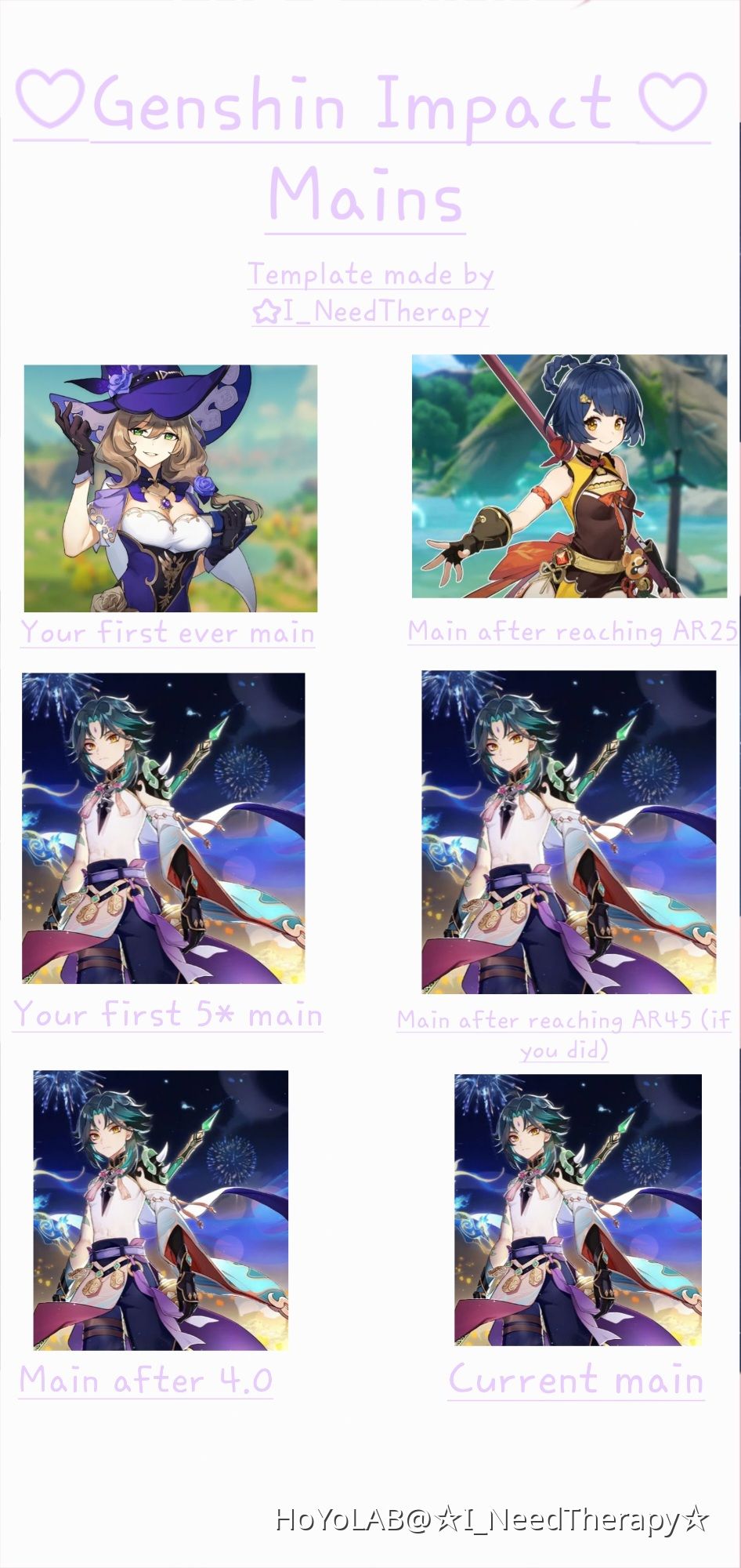 Made my first ever template!! Genshin Impact | HoYoLAB