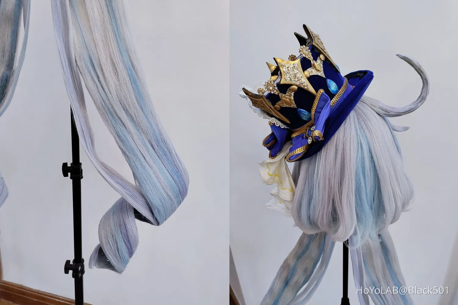 Furina Cosplay Costume W.I.P part-2 (Making the wig) Genshin Impact ...