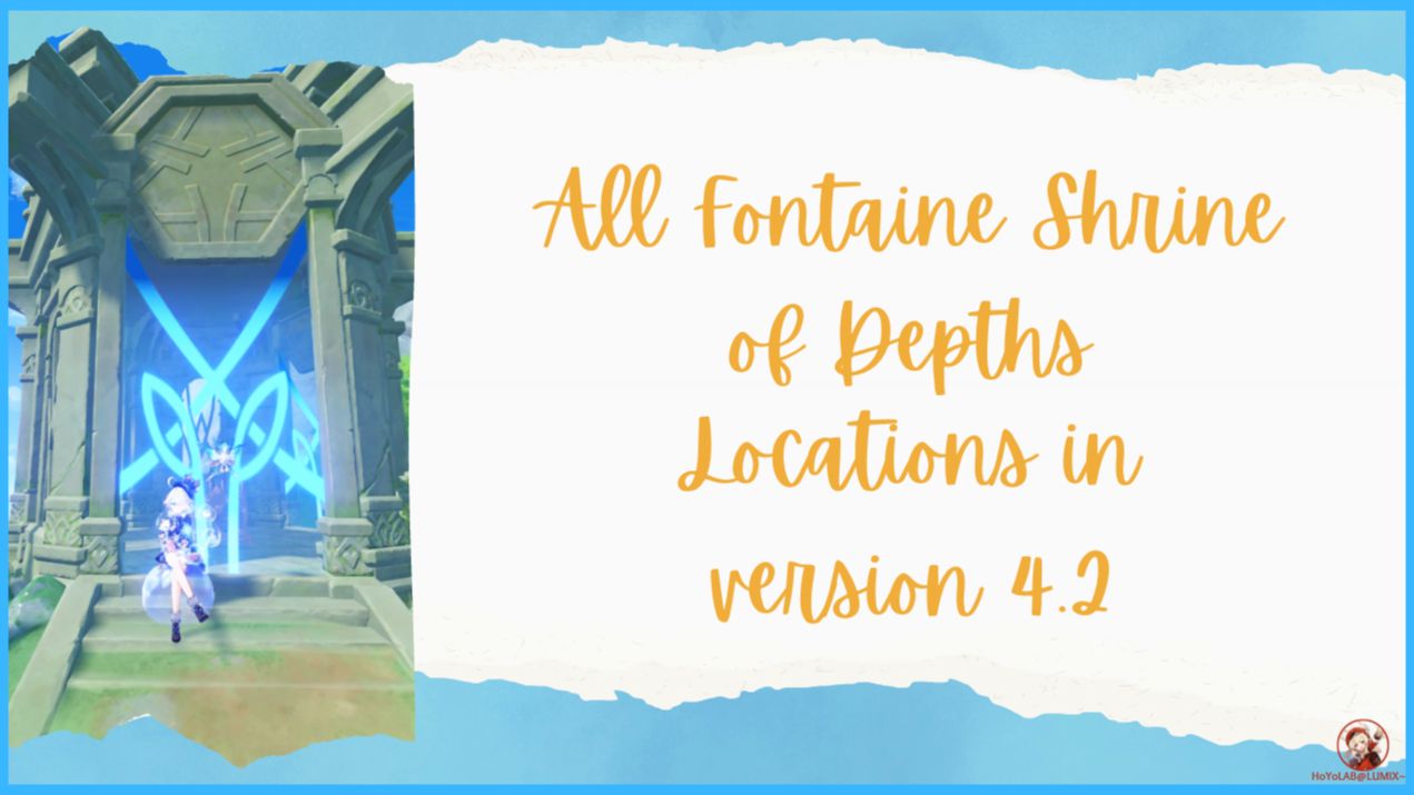 All new Fontaine Shrine of Depths location in version 4.2 Genshin ...